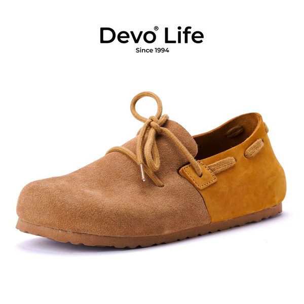 Ботинки Женский Devo Life рыжий, размер 35 На любой сезон Шнурки Без каблука Шнуровка Китай ...