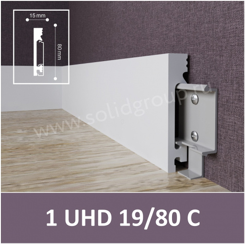 Плинтус из дюрополимера ударопрочный Solid 1 UHD 19/80C Белый, 15х80х2000 мм купить на OZON по ...