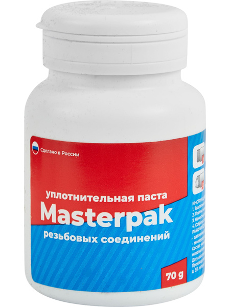 Паста уплотнительная Masterpak для воды 70 г со льном купить на OZON по низкой цене (1840681331)
