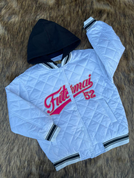 Куртка Мальчики, Девочки THANHDAT белый Полиэстер, размер 104, 110 Длинный Демисезон оверсайз ...