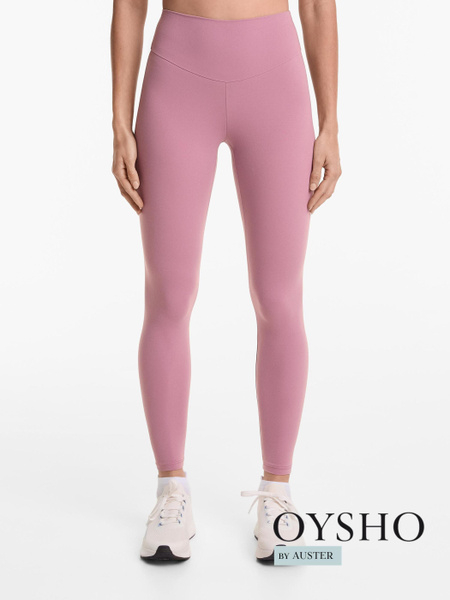 Легинсы Женский Oysho бледно-розовый Полиамид, Эластан Спортивный, размер 44, 46 На любой сезон ...