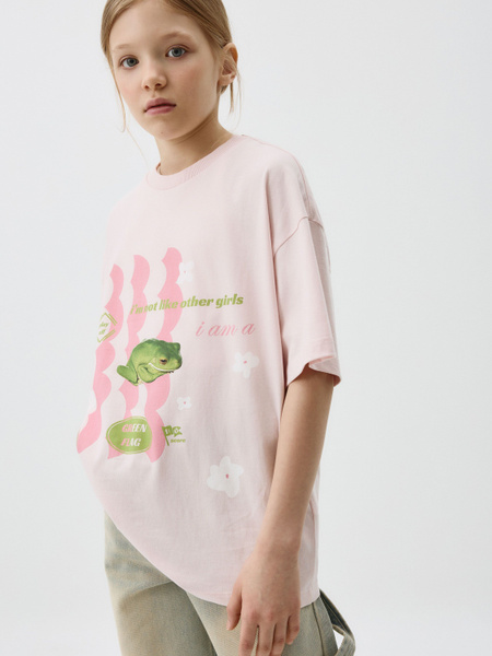 Футболка Девочки SELA светло-розовый, размер 140 Повседневный Индия купить c доставкой на OZON ...