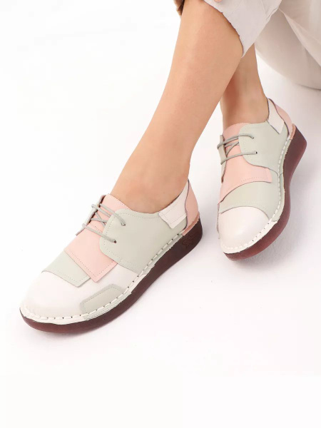 Туфли Женский Covani Натуральная кожа, размер 37 Без каблука 8 монки Россия Шнурки Анатомическая ...