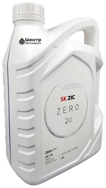 Масло моторное ZIC ZERO 20 0W-20 Синтетическое 4 л 162035 купить c доставкой на OZON по низкой ...