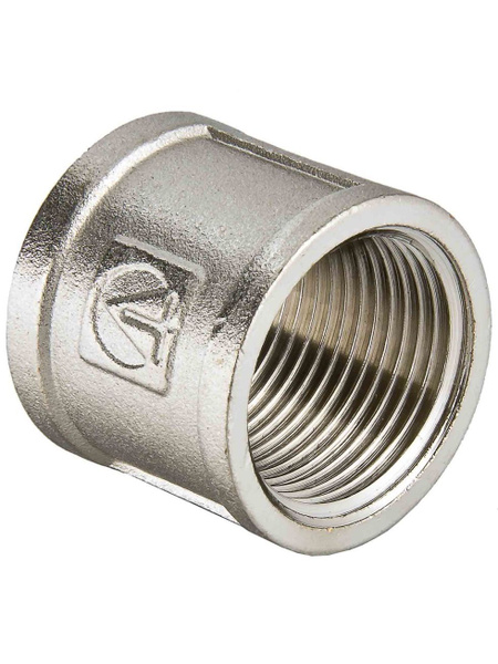 Муфта VALTEC 1/2" латунь никелированная VTr.270.N.0004. Комплект 6 шт ...