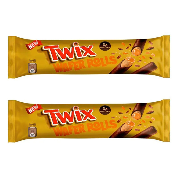 Вафельные трубочки Twix Wafer Rolls 2 шт. по 22 г купить на OZON по низкой цене (1865639555)