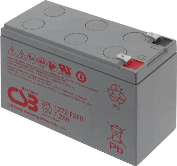 Аккумуляторная батарея для ИБП CSB GPL1272 F2 FR 12В, 7.2Ач gpl1272f2 ...