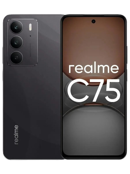 Смартфон realme C75 RMX3941 128 ГБ 8 ГБ Черный IPS 2 SIM купить c ...