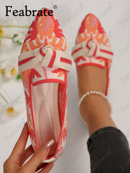 Балетки Женский KERNA Текстиль, размер 37 R (средняя) с острым носом Закрытый нос, Тонкая ...