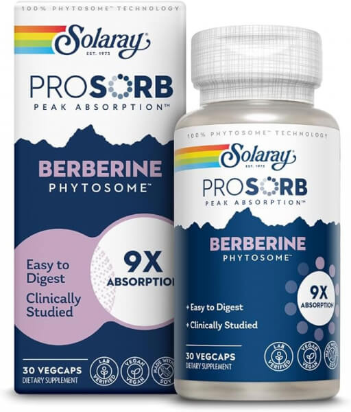 Solaray ProSorb Berberine Phytosome - Берберин фитосомный 30 капсул ...
