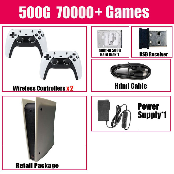 X5 60+Эмуляторы 500G Игровая Консоль Batocera 70000+Игр Для Wii PS2 PSP XBOX N64 Беспроводная ...