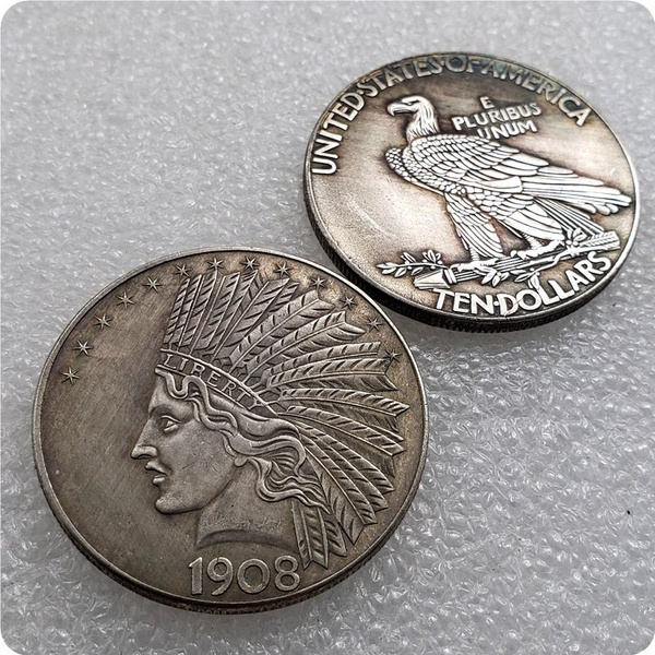 Реплика золотой монеты 10 долларов с индейцем 1908 года купить на OZON по низкой цене (1926019930)