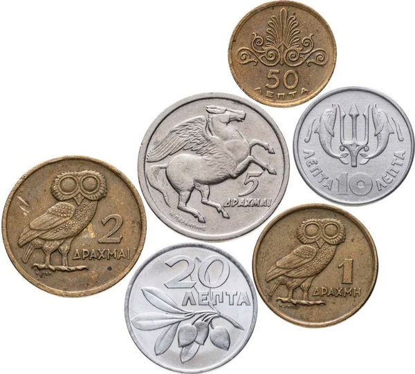 Греция набор 6 монет 1973 Период после Хунты (VF-XF) купить на OZON по низкой цене (1927461872)