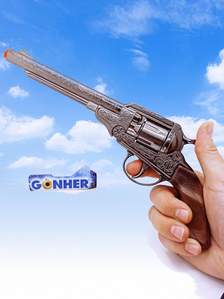 Пистолет Gonher ковбойский револьвер 88/0 испанское металлическое игрушечное оружие / 8 пистонов ...