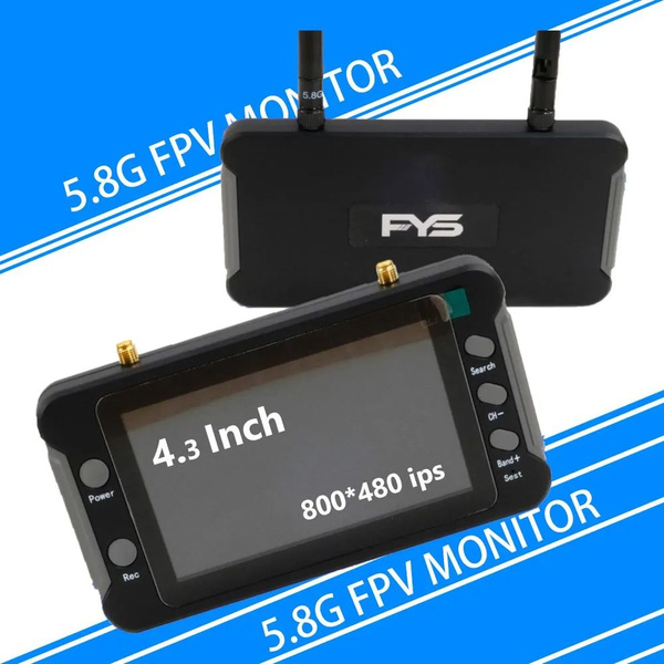 LCD монитор5803 5.8G FPV Monitor 4.3 дюйма(800*480)16:9/ AVI HD/MJPEG AK 3.7V/1200mAh купить на ...