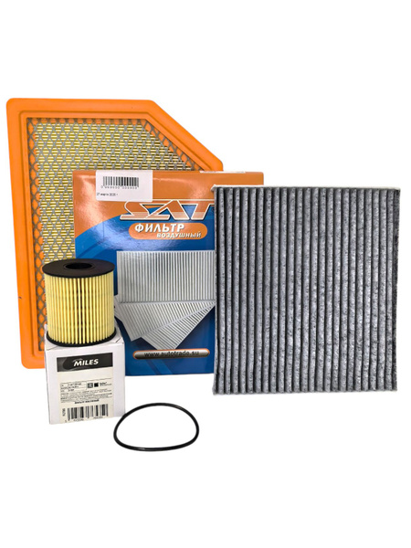 Набор фильтров Джак Т6 бензин (JAC T6) 3 шт. (воздушный+салона+масляный ...