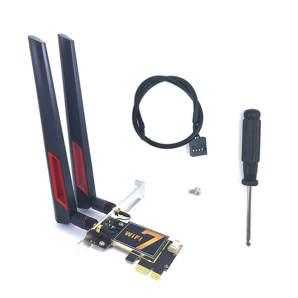 Wi-Fi 7 PCIE карта 6 ГГц / 5 ГГц / 2,4 ГГц Сетевая поддержка Bluetooth ...