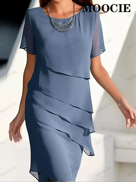 Платье Женский MOOCIE синий, размер 54 купить c доставкой на OZON по низкой цене (2062669872)