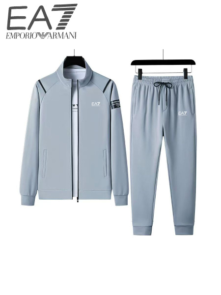 Костюм спортивный Мужской, Женский EA7 Спортивный брючный светло-синий, размер 54, 56 Полиэстер ...