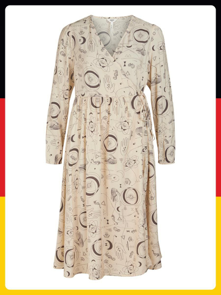 Платье Женский OBJECT кремовый Повседневный, размер 40 дышащий материал купить c доставкой на ...