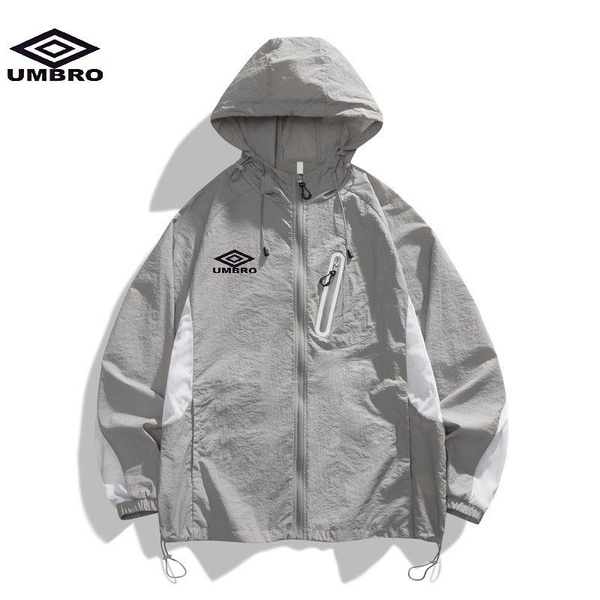 Ветровка Мужской, Женский UMBRO серый шелк Полиэстер, размер 44, 46 На любой сезон облегающий ...