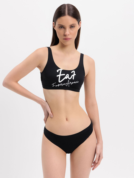 Купальник раздельный Женский EA7 черный Пляжный, размер 40, 42 Вьетнам Полиамид, Эластан купить ...