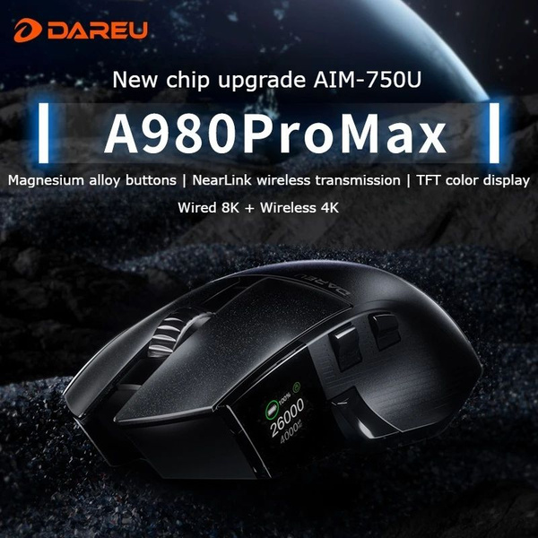 Игровая мышь DAREU A980Pro MAX , черный купить c доставкой на OZON по низкой цене (2173811160)