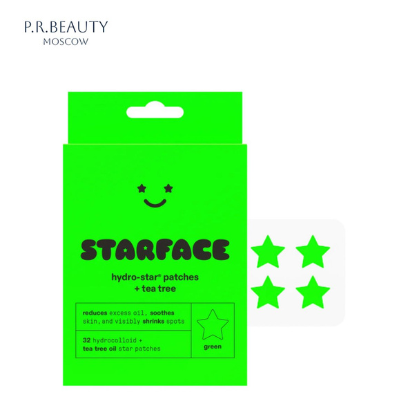 STARFACE HYDRO-STAR PIMPLE PATCHES GREEN + TEA TREE Патчи от прыщей ...