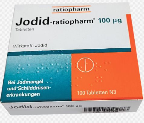Jodid / Kaliumiodid ratiopharm 100g (100 stk), Йодид 100 мкг купить на ...