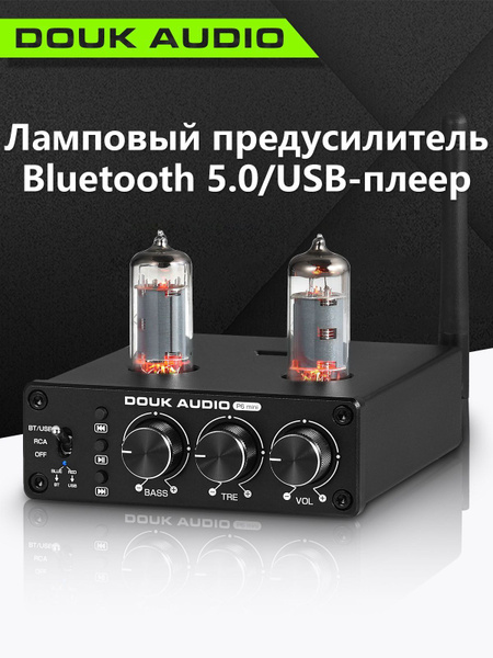 Douk Audio P6 MINI HiFi Bluetooth 5.0 ламповый предусилитель динамик ...