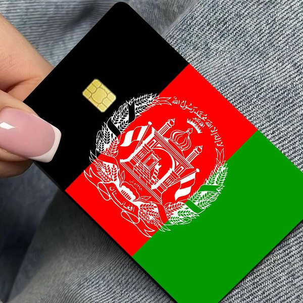 Afghan Afghanistan Flag Флаг Афганистана Card Stickers Наклейка для ...