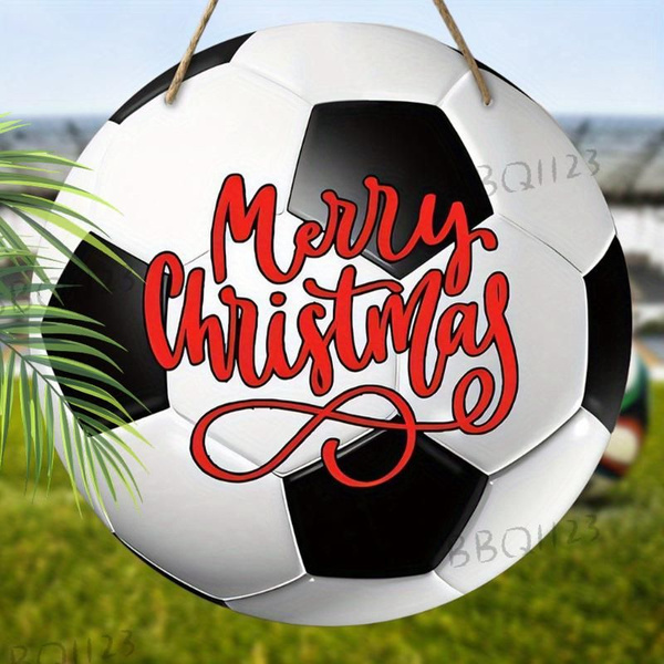 2D Рождественский орнамент Футбольный деревянный знак купить на OZON по ...