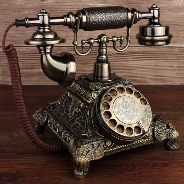 Старинный проводной телефон, Ручной ретро-телефон ручная работа ...