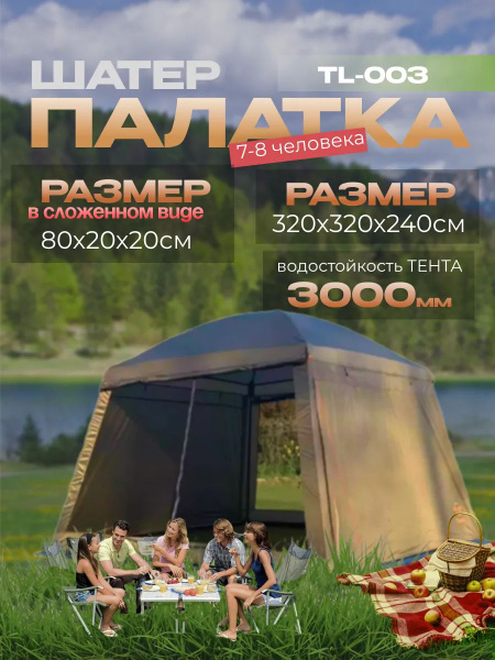 Палатка 5-местная Vlaken TL-003 купить c доставкой на OZON по низкой цене (2623838827)