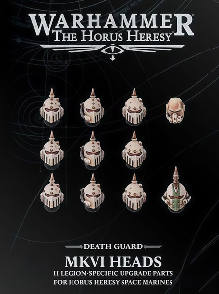 Warhammer 30k Миниатюры / Death Guard / MKVI Heads (смола, литье ...