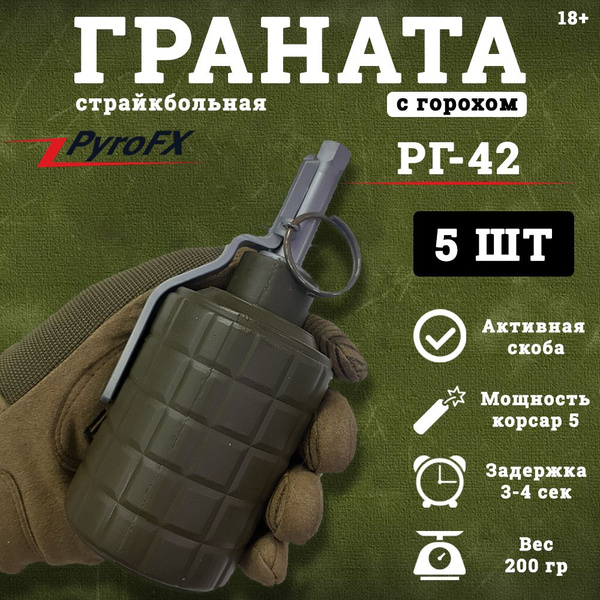 Характеристики Изделия учебно-имитационные гранаты PYROFX RG-42 (S) 5 ...