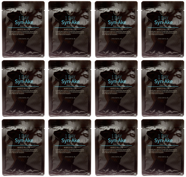 MedB Тканевая маска для лица с пептидом змеиного яда 1 Day Syn-Ake Mask Pack, 27 мл, 12 шт ...