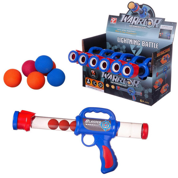 Бластер Junfa с шариками (сине-красный) в дисплее 6 шт - купить с доставкой по выгодным ценам в ...