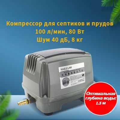Электрический насос Компрессор для септика и пруда_100, 220 л/мин ...