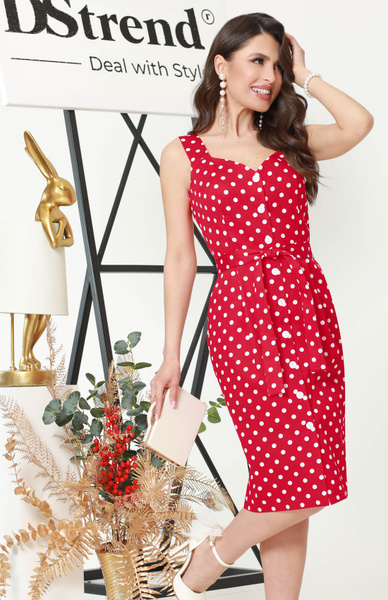 Сарафан женский DSTrend "Планируем Отпуск" летний хлопковый на бретелях на отдых и в офис в ...