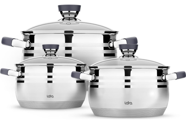 Набор кастрюль LARA LR02-120 купить на OZON по низкой цене (1747549536)