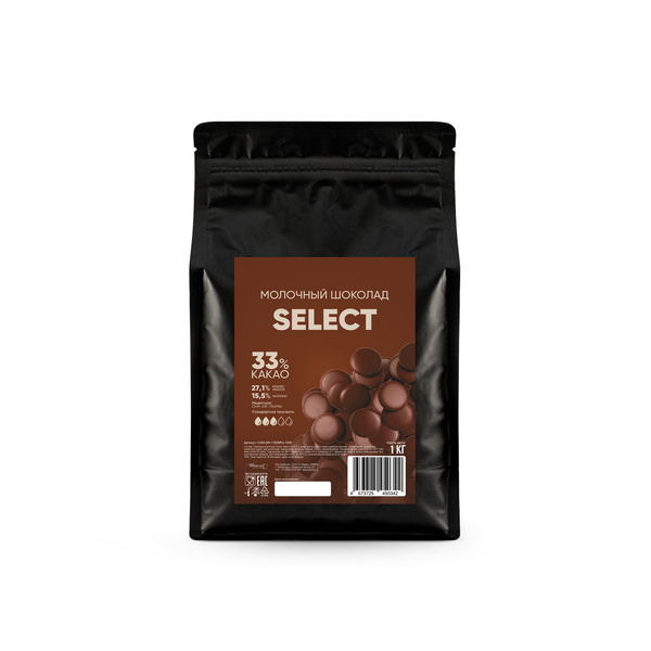 Шоколад кондитерский молочный Select 33,6% Sicao (Сикао) 1 кг купить на ...