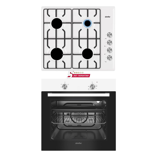 Комплект встраиваемой техники Simfer 60см: газовая варочная панель и электрический духовой шкаф ...
