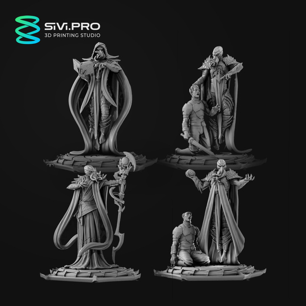 Набор миниатюр для настольных игр ДнД (DnD, Pathfinder) Иллитиды ...