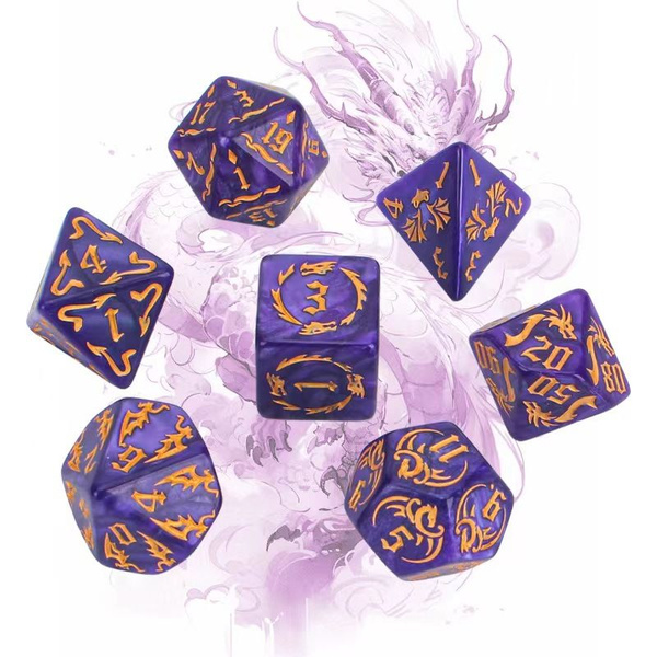 Многогранные кубики Dragon Element, Dungeons & Dragons dice, набор из 7 ...