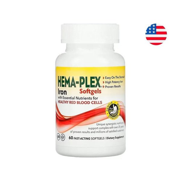 Капсулы NaturesPlus Hema-Plex, 100 г, 60 шт. - купить с доставкой по ...