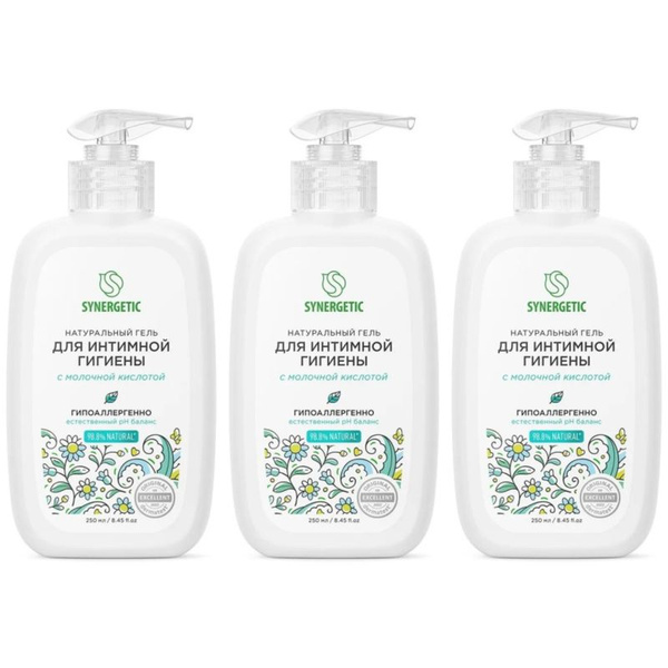 Synergetic Гель для интимной гигиены Натуральный, 250 мл, 3 шт купить на OZON по низкой цене ...