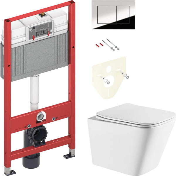 Комплект унитаза c инсталляцией TECE, направление выпуска: Горизонтальное (в стену), 9400412_AZ ...