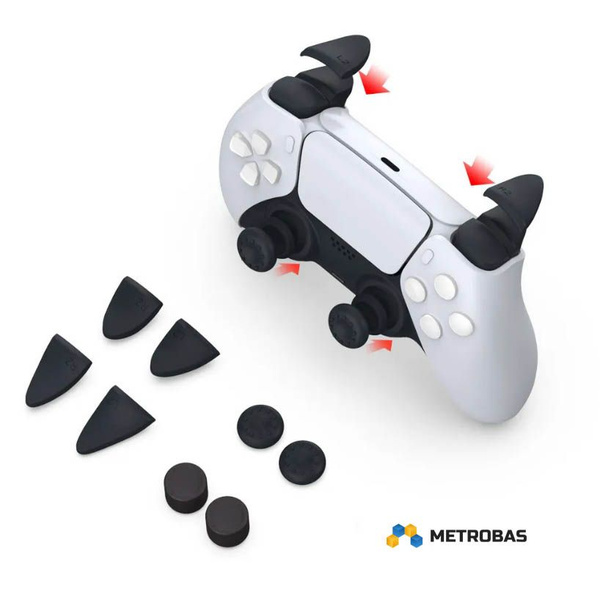 Набор силиконовых накладок Trigger Kit 8 в 1 для геймпада DualSense на ...