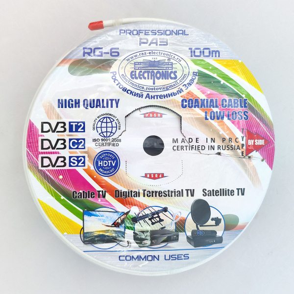 Кабель Разъем для антенны Tv F F Кабель 96 купить по низкой цене в интернет магазине Ozon